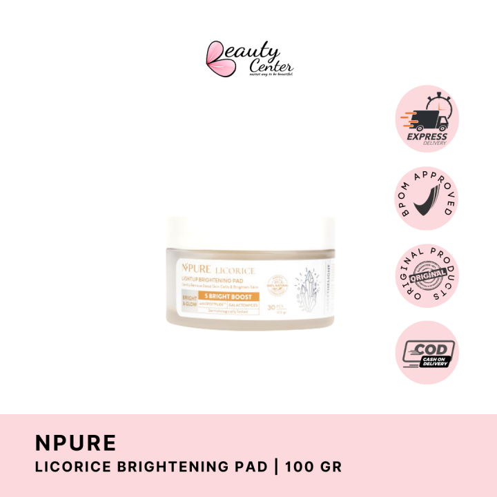 NPURE LICORICE LIGHT UP BRIGHTENING PAD / CLEAR PAD | Lazada Indonesia