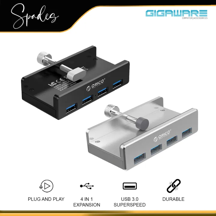Gigaware Orico MH4PU 4 Port USB 3.0 Hub Desktop Clip-Type Hub with ...