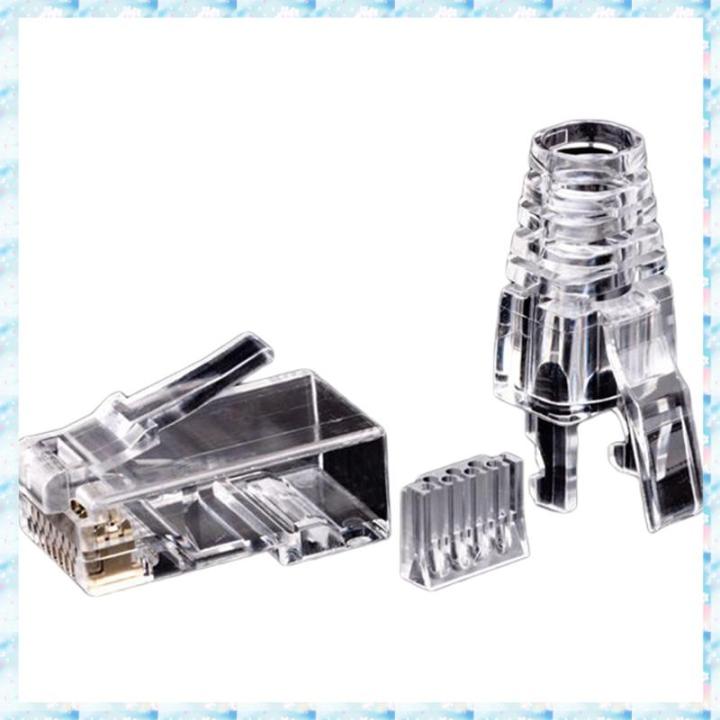(ZHUG) 50Pcs Cat6 RJ45 Connector UTP Cable Ethernet Jack 8P8C Network ...