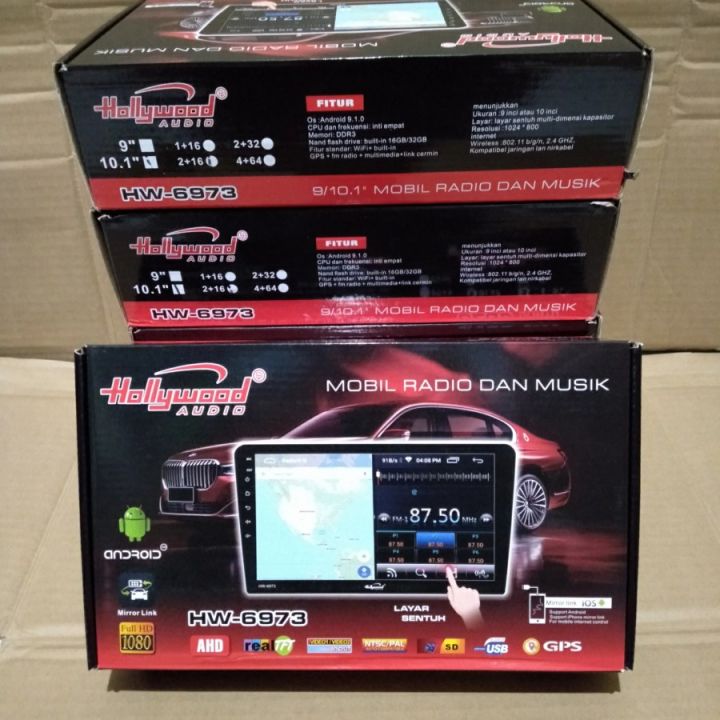 Head Unit Android 10 Inch Hollywood Hw 6973 Ram Rom 2gb 16gb Lazada