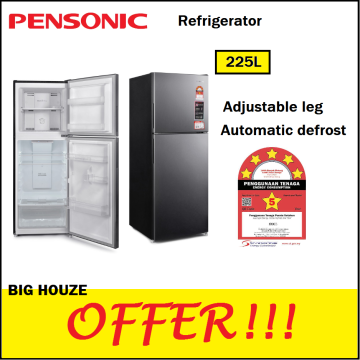 Pensonic 225L No Frost Double Door Refrigerator with Automatic Defrost ...