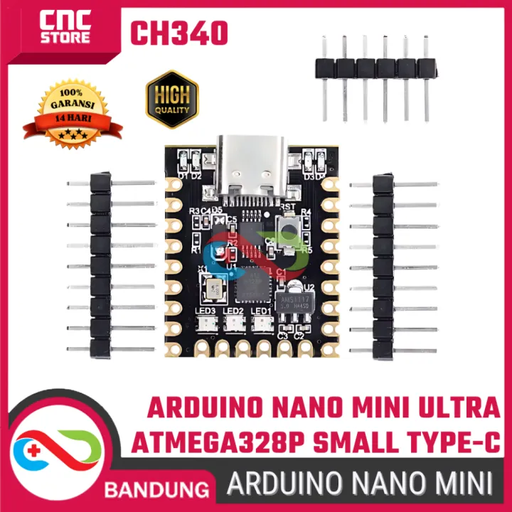Arduino Nano Mini Ultra Supermini ATmega328P CH340 Type-C – Board ...