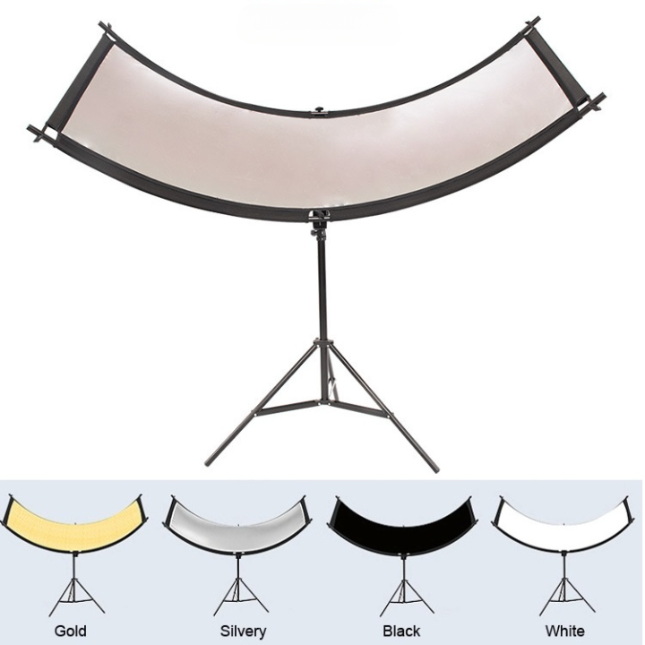 Curved U-type U Shape 4in1 Silver Black White Gold Reflector Diffuers ...