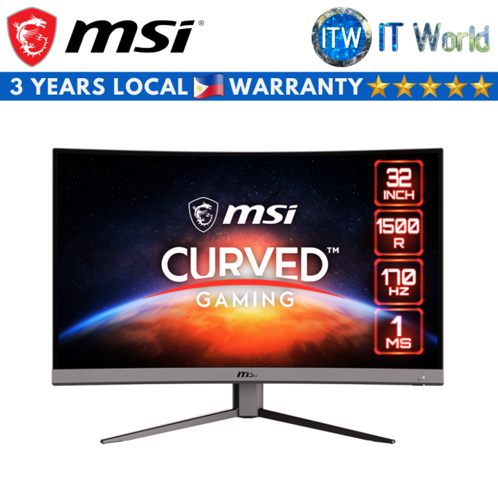 MSI G32C4 E2 - 32" (1920 x 1080 FHD) / 170Hz / VA / 1ms / 1500R Curved ...