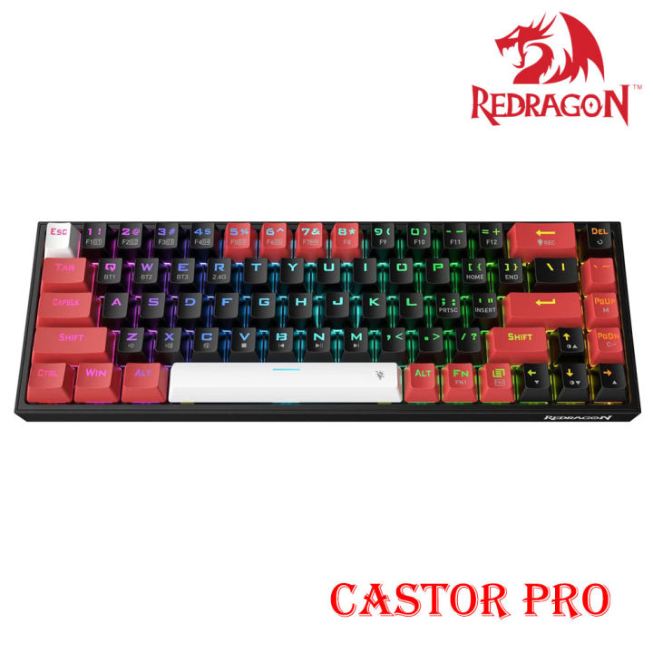 Redragon K631 Castor Pro 65% Wired RGB (Hot swap) คีย์บอร์ดเล่นเกมไร้ ...