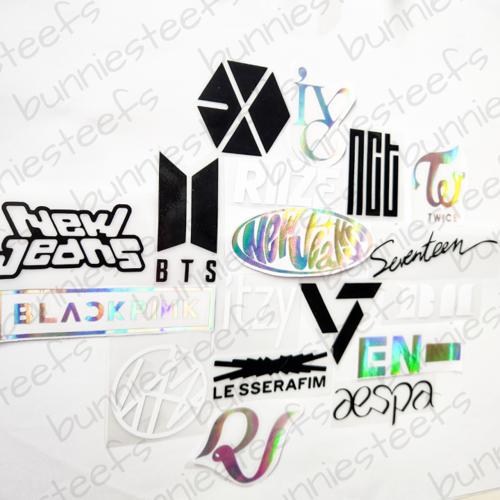 KPOP Logo Vinyl Sticker (BTS, SEVENTEEN, NEWJEANS, BLACKPINK ...
