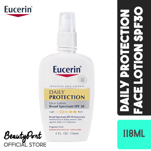 Eucerin Daily Protection Face Lotion with SPF 30, For Sensitive Skin, 4 ...