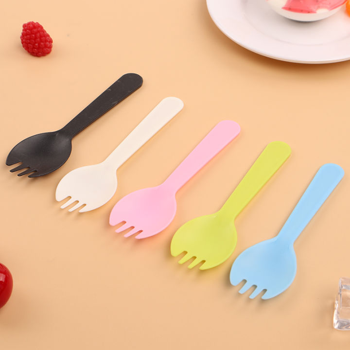 Cake spork disposable paper tray knife and fork combination set ...