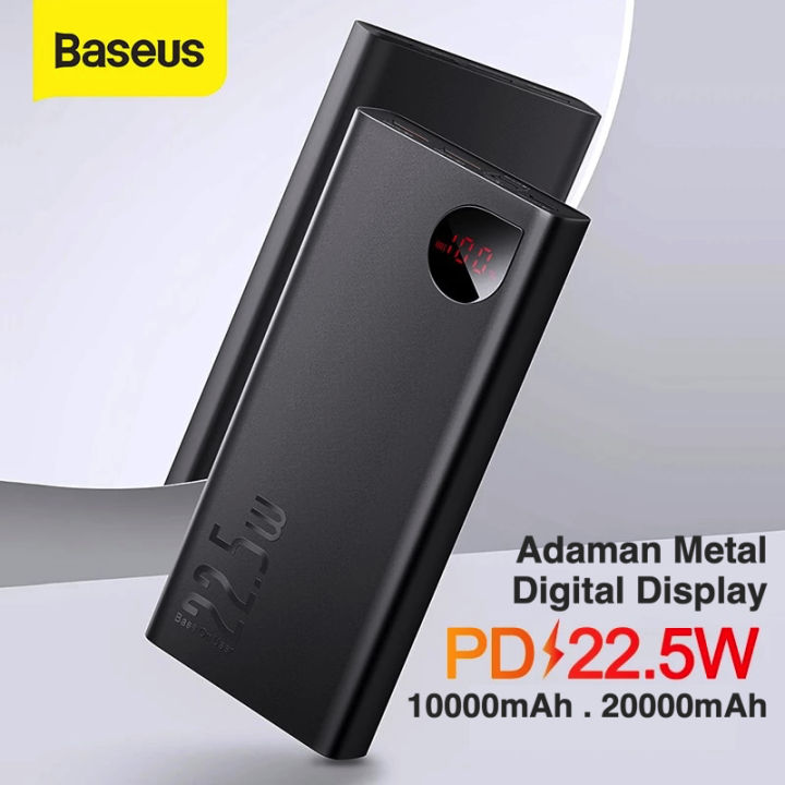 Baseus Adaman 22.5W Metal Digital Display 10000mAh 20000mAh Quick Charge Power Bank Powerbank ...