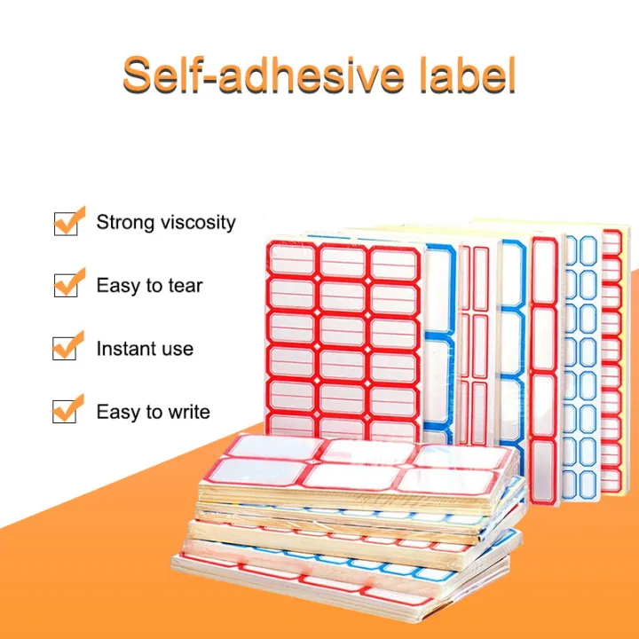 Tulisan Tangan Kosong Self-adhesive Label Harga Stiker Nama Sekolah ...