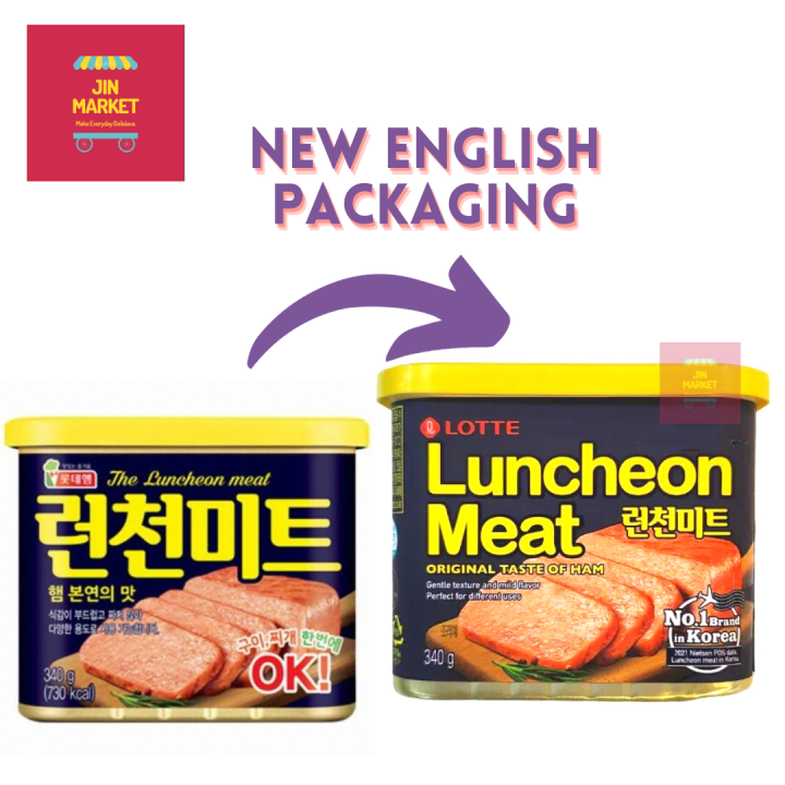 LOTTE Korean Luncheon Meat 340G 现货！韩国乐天牌午餐肉 (Exp : Year 2025) | Lazada