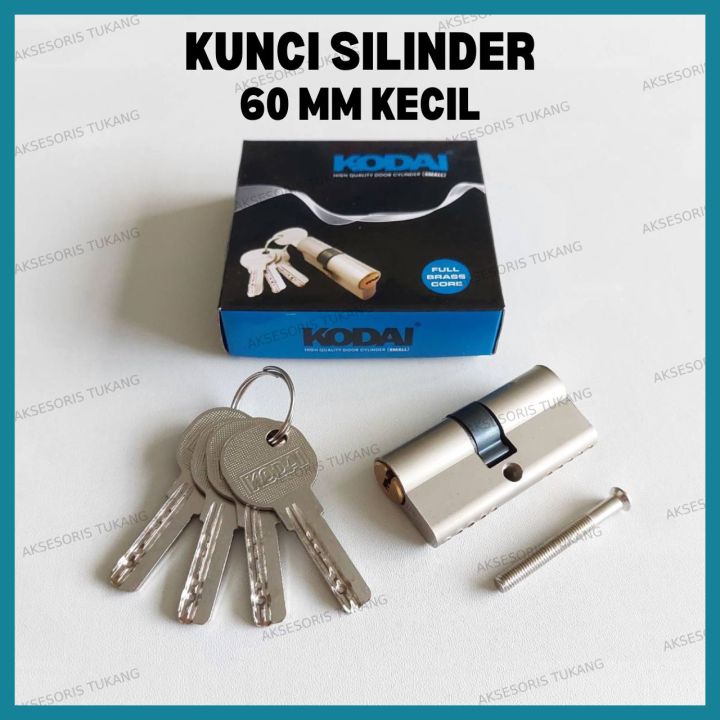 Silinder Kunci Pintu Kecil Kuningan 60mm Anak Kunci Pintu Kecil 60 mm Kodai Cylinder Key ...