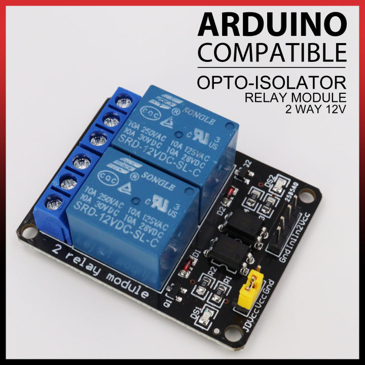 12V 2-Channel Relay Module with Optocoupler Isolation Trigger Switch ...