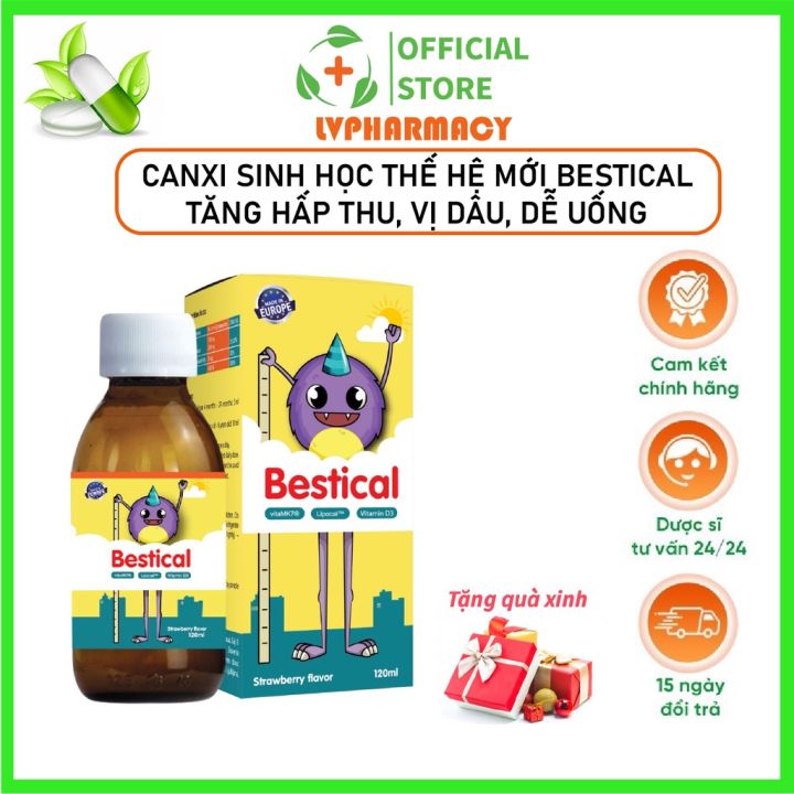 Bestical bổ sung canxi cho bé vitamin d3 k2 mk7 cho trẻ sơ sinh lipocal ...