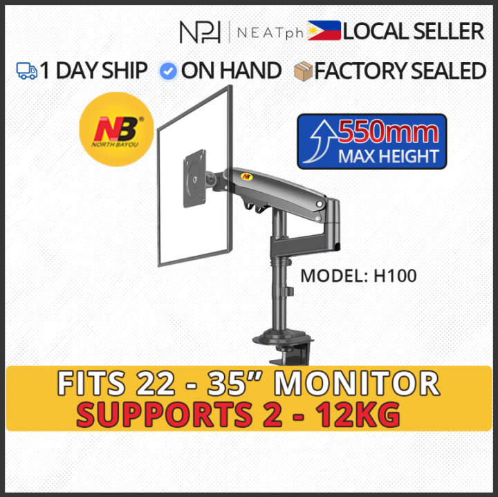 NB North Bayou Single Monitor Arm Mount Stand Pole H100 [New Series] by ...