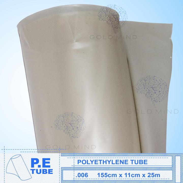 Polyethylene PE Tube/ Sheet 5ft tube x 25meters x 152μm (0.006) Plastic ...