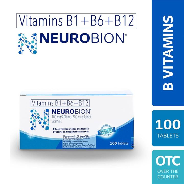 Neurobion 100 mg / 200 mg / 200 mcg Tablet 20s | Lazada PH