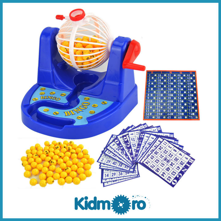 Kidmoro Deluxe Spinning Bingo Cage Game, 70 Different Bingo Cards ...