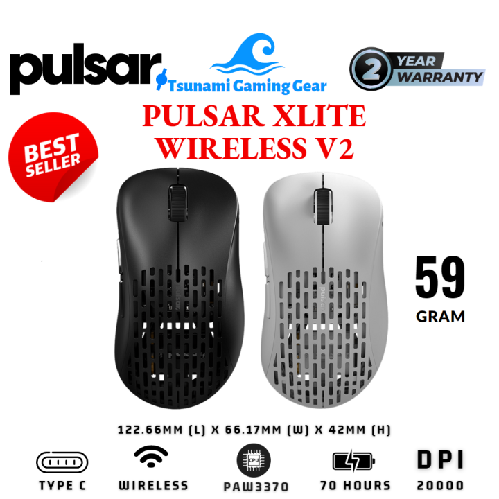 Chuột gaming không dây siêu nhẹ Pulsar Xlite Wireless V2 White | Pulsar ...
