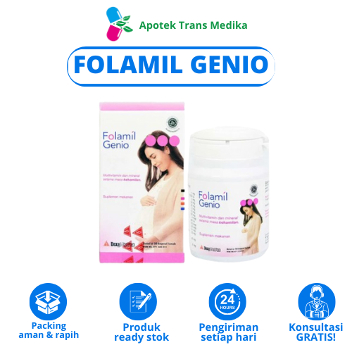 Folamil Genio adalah suplemen multivitamin dan mineral mengandung DHA ...