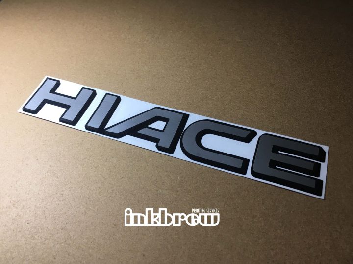 Toyota Hiace "HIACE" Tailgate Sticker for H100 Commuter 90's | Lazada PH