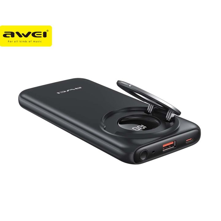 Awei P119K 10000mAh Wireless Charging Powerbank PD22.5W Fast Charge LED ...