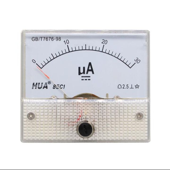 Pointer Dc Micro Ammeter Dc 0-100ua 50ua 200ua 500ua Analog Panel Amp ...