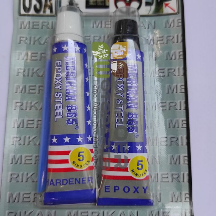 Plastik Steel 5 menit Merikan Epoxy Steel (hardener & epoxy) | Lazada ...