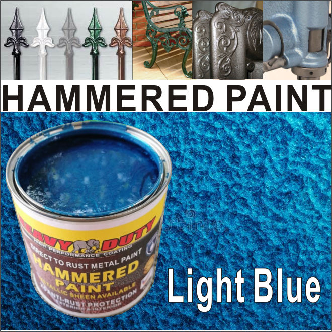 1L ( LIGHT BLUE ) HAMMERED PAINT ( METALLIC PAINT HEAVY DUTY ...