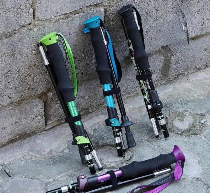 Ultra-light foldable walking stick portable telescopic pole trekking ...