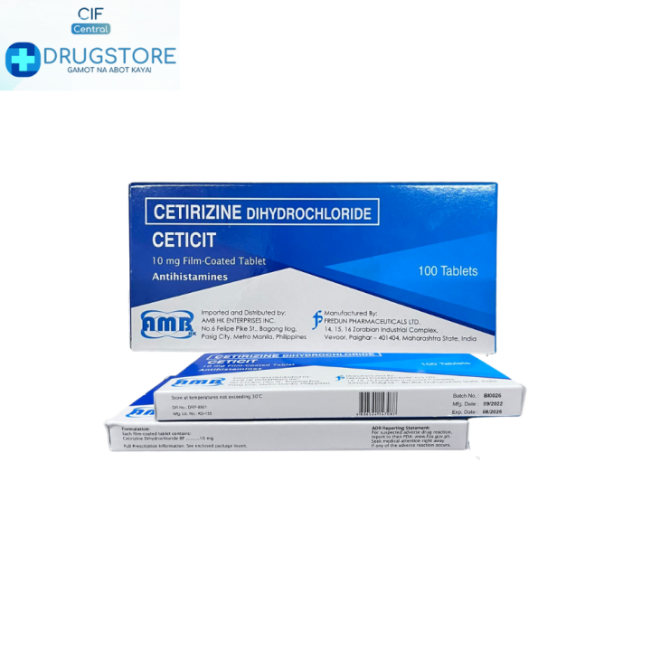 Cetirizine Ceticit (Amb) 10mg Tablet is indicated for the relief of ...