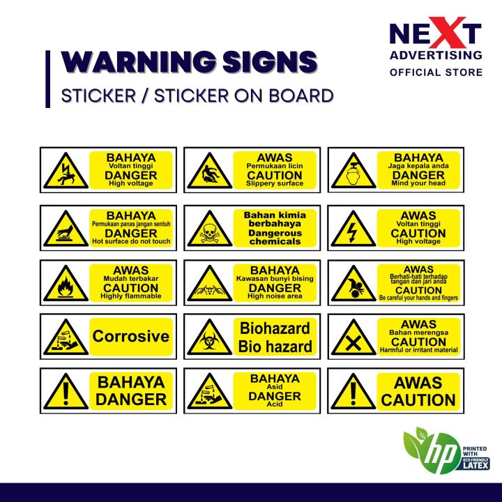 Safety Warning Sign | Industrial/Factory Signage | Lazada