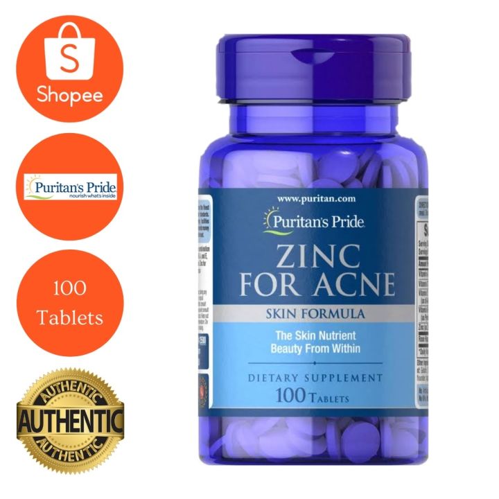 PURITANS PRIDE ZINC FOR ACNE 100 TABLETS | Lazada PH