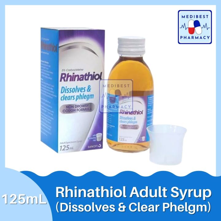Rhinathiol Adult Syrup 125mL (Dissolves & Clear Phelgm) | Lazada