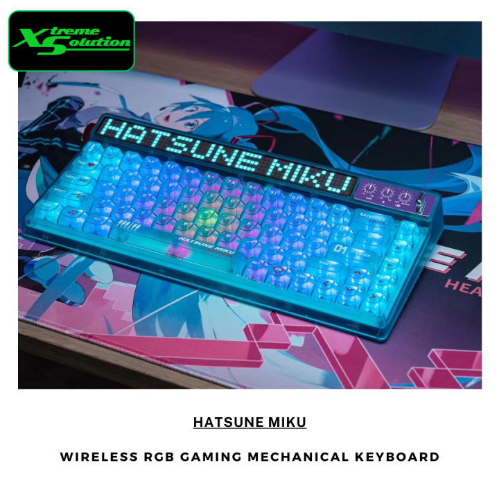 Moeyu X Hatsune Miku - Wireless RGB Gaming Mechanical Keyboard | Lazada ...