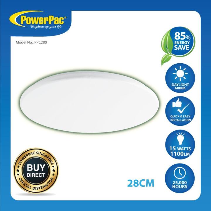 PowerPac LED Ceiling Lamp, Round Light, Circular Tube15W Daylight ...