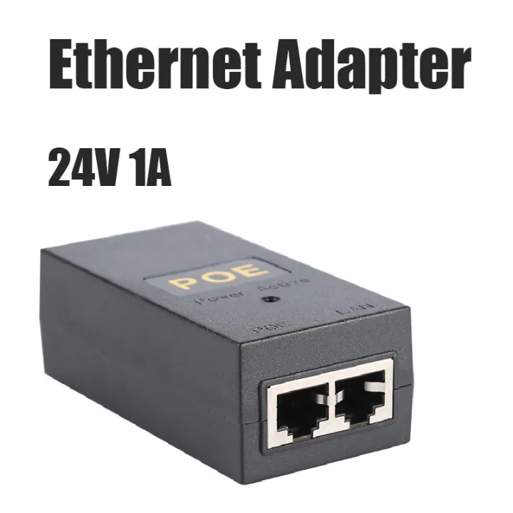 24V 1A POE Power Injector Ethernet Adapter Desktop POE Splitter Power ...