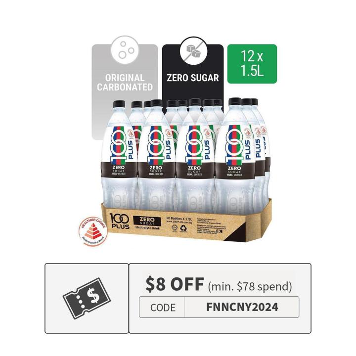 100PLUS Zero Sugar Isotonic Drink 1.5L x 12 | Lazada Singapore