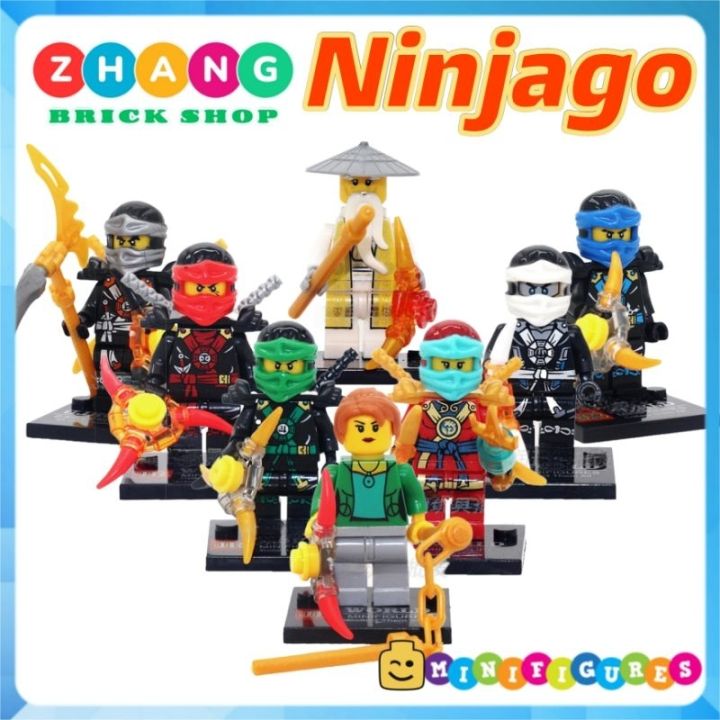 Đồ chơi xếp hình Ninjago Season 5 Misako Wu Kai Cole Jay Zane Lloyd Nya ...