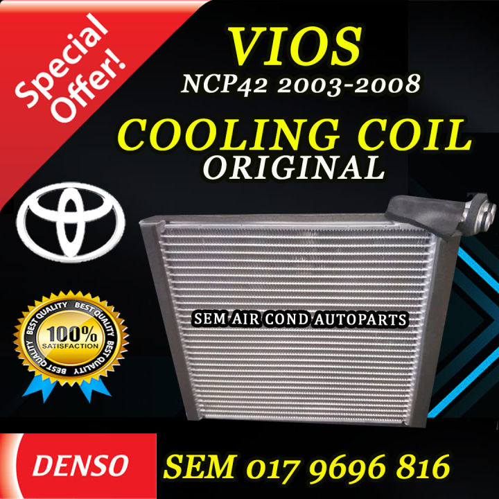 TOYOTA VIOS NCP42 OLD MODEL 2003-2008 YEAR ORIGINAL DENSO COOLING COIL ...