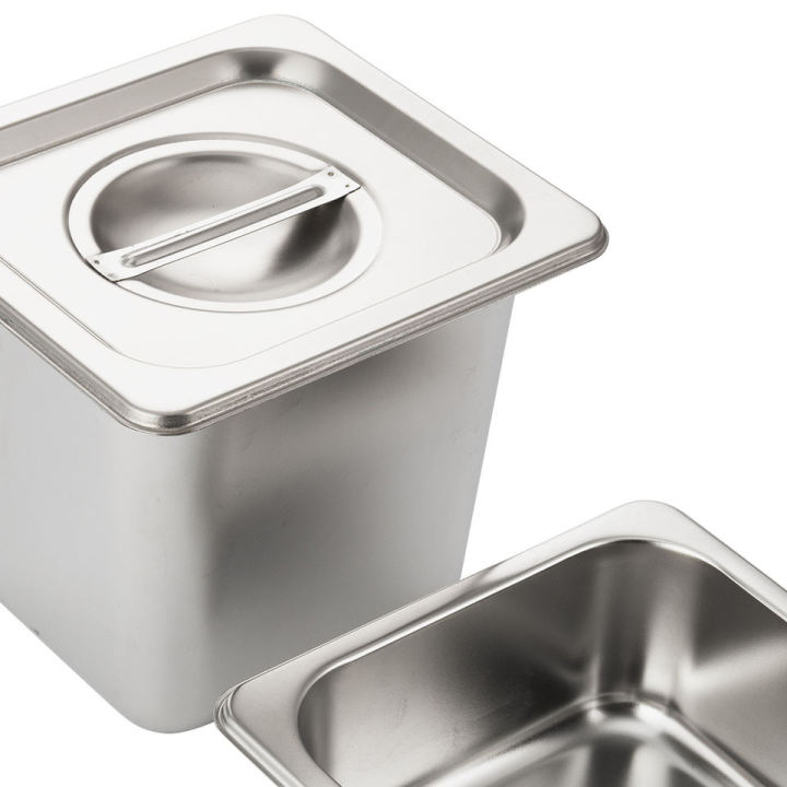 Acrylic Sinker Container Stainless Steel Lid Food Pans Cover For Pearl ...