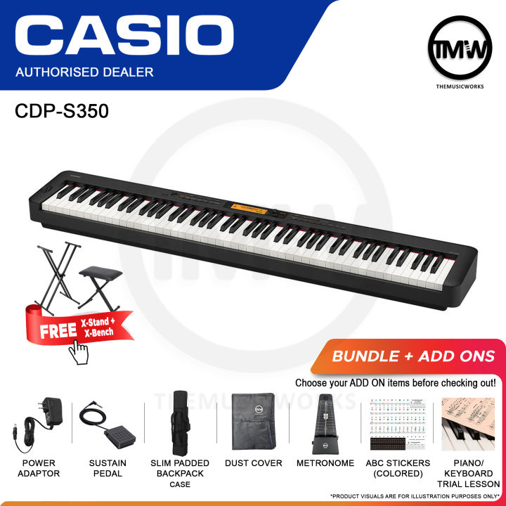 [LIMITED STOCKS] Casio Portable Digital Piano CDP-S350 ⚫Black 88 Keys ...
