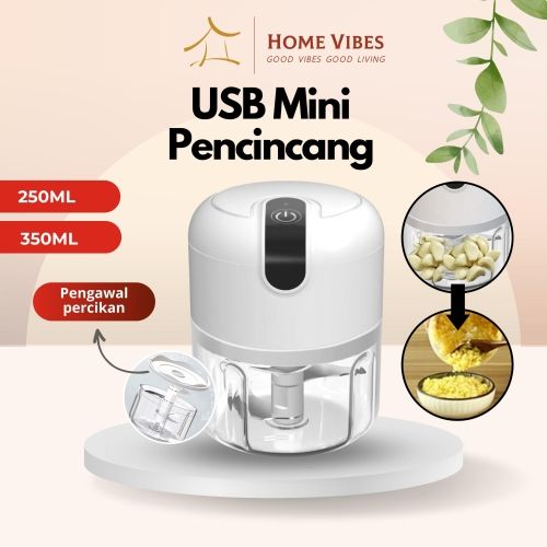 Mini USB Wireless Electric Garlic Masher Press Mincer Vegetable Blender ...