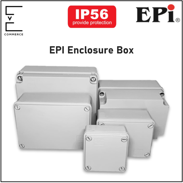 EPI WEATHERPROOF ENCLOSURE BOX / JUNCTION BOX (WITH PLASTIC SCREW) | Lazada