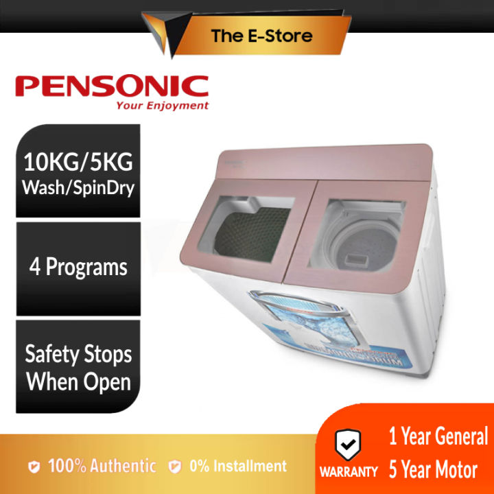Pensonic Semi Auto Washing Machine 10KG | PWS-1005G (Washer & Spin ...