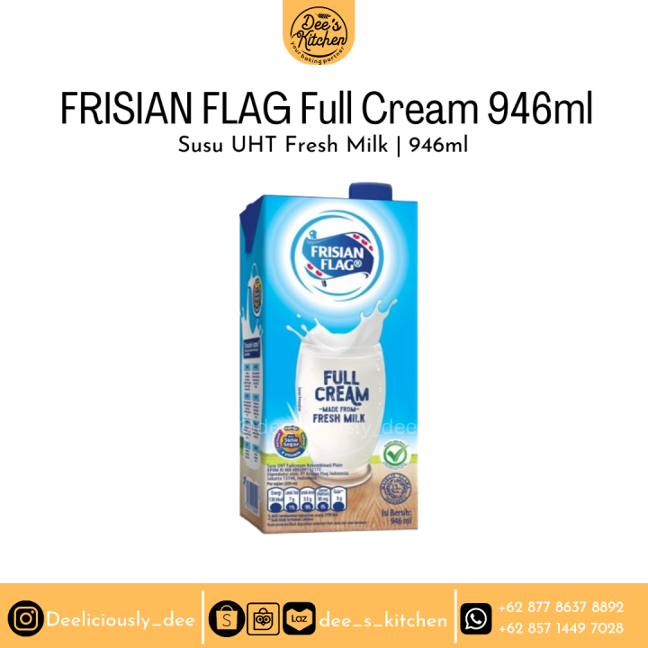 Susu UHT Frisian Flag Full Cream Fresh Milk 946ml | Lazada Indonesia