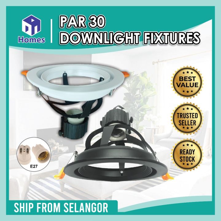 PAR30 Casing White Black PAR30 Fitting AR111 Downlight / Spotlight ...