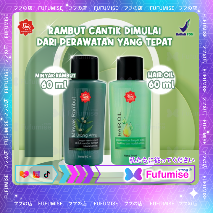 Viva Minyak Rambut Hair Oil Hijau / Urang Aring 60ml BPOM Halal ...