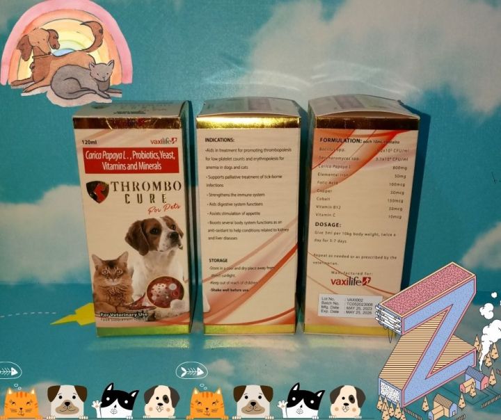 Thrombo Cure for Dogs and Cats 120ml with 1 FREE Syringe | Lazada PH