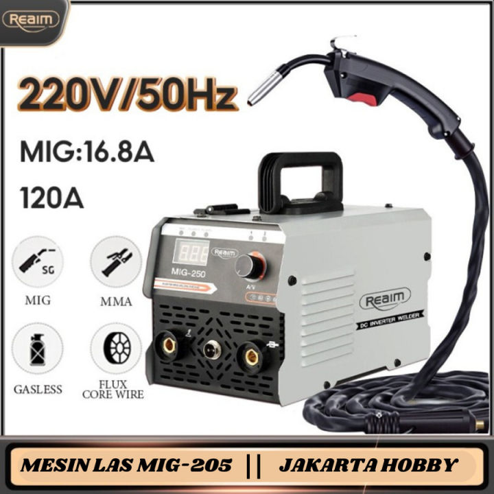 REAIM Mesin Las MIG-250 120A Premium Welding IGBT Mesin trafo Las MIG ...
